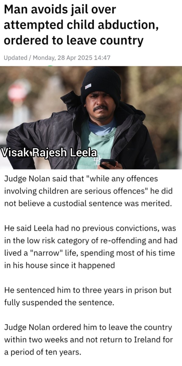 BREAKING! A migrant who tried to abduct an Irish child has been handed ...