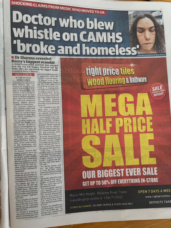 Today’s Kerry Eye. The shocking story of Whistleblower Dr Maya Sharma ...