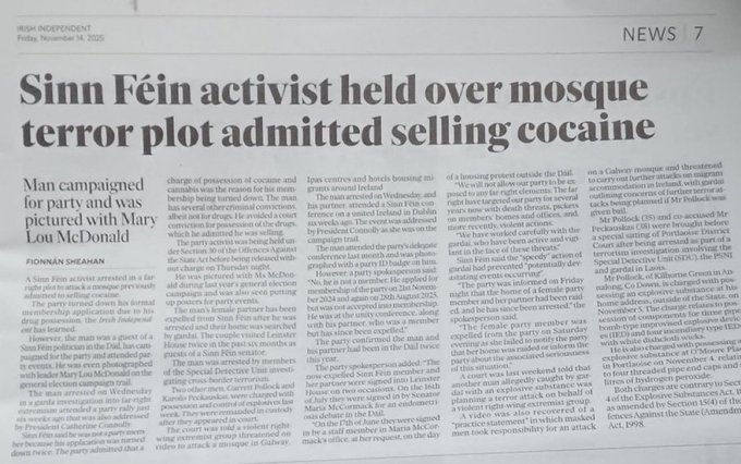 The man Arrested the “far right” Plot to Bomb a mosque is a Sinn Féin ...